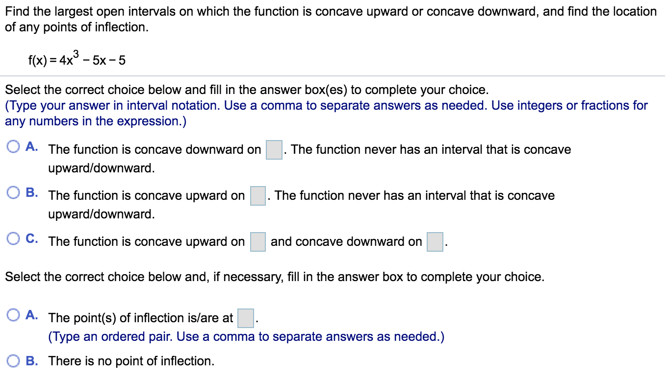 Solved Find the largest open intervals on which the function | Chegg.com
