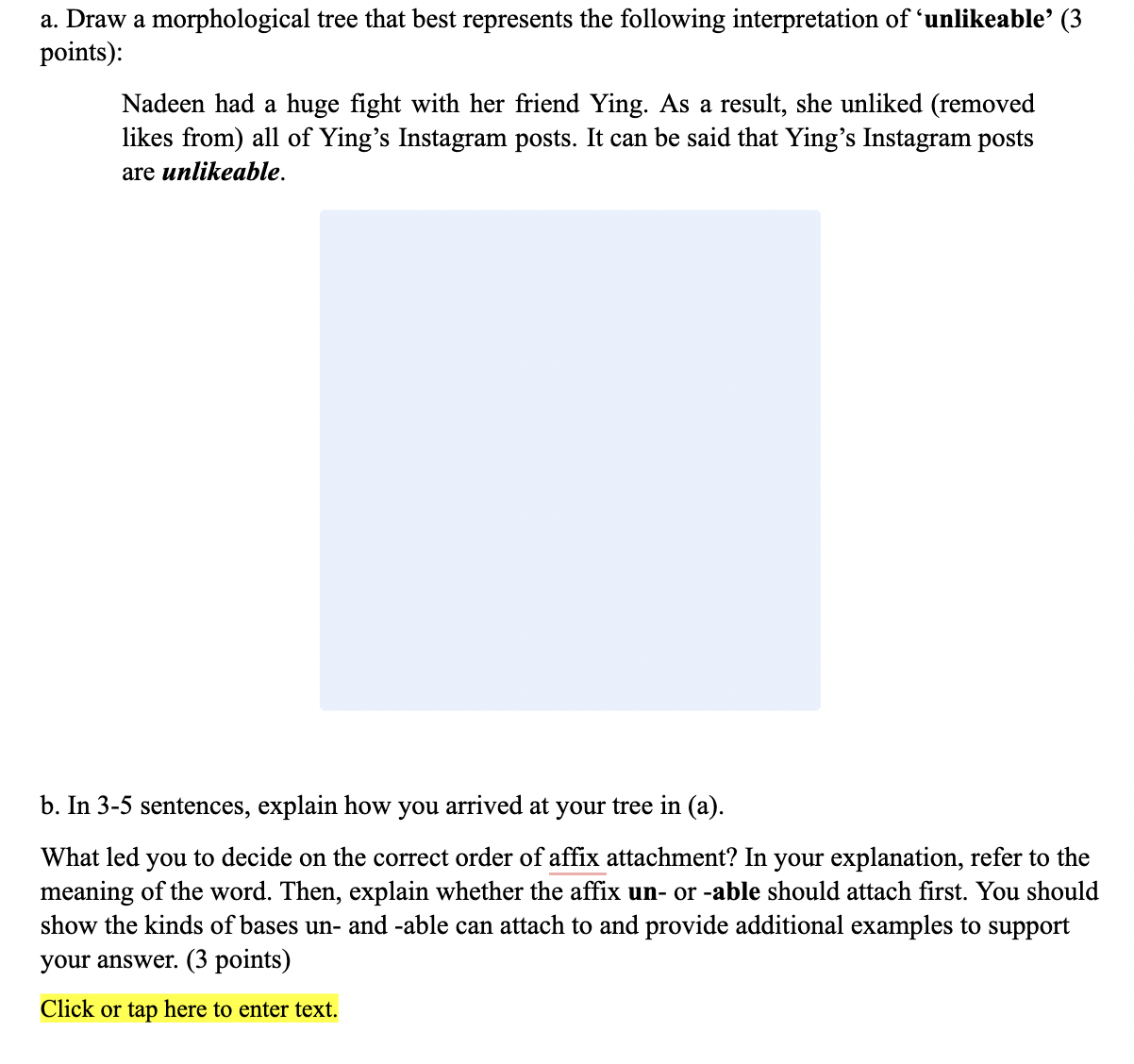 a. Draw a morphological tree that best represents the | Chegg.com