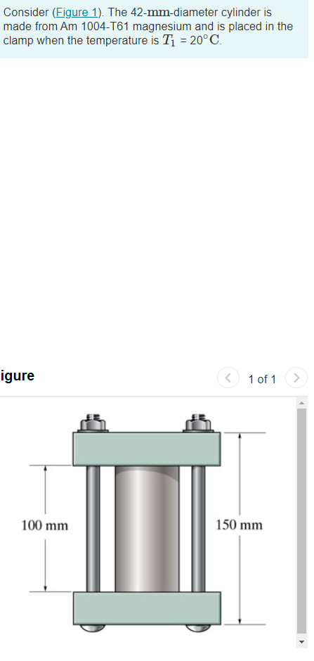 Solved Consider (Figure 1). The 42-mm-diameter cylinder is | Chegg.com