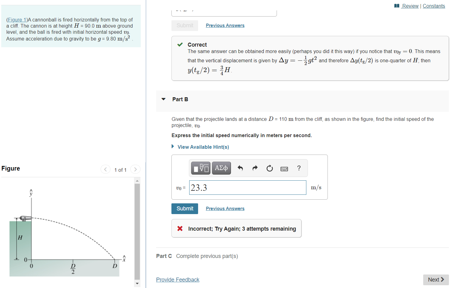 Solved Review Constants Submit Previous Answers (Figure 1)A | Chegg.com