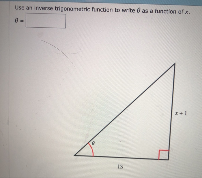Solved use an inverse trigonometric function to write beta | Chegg.com