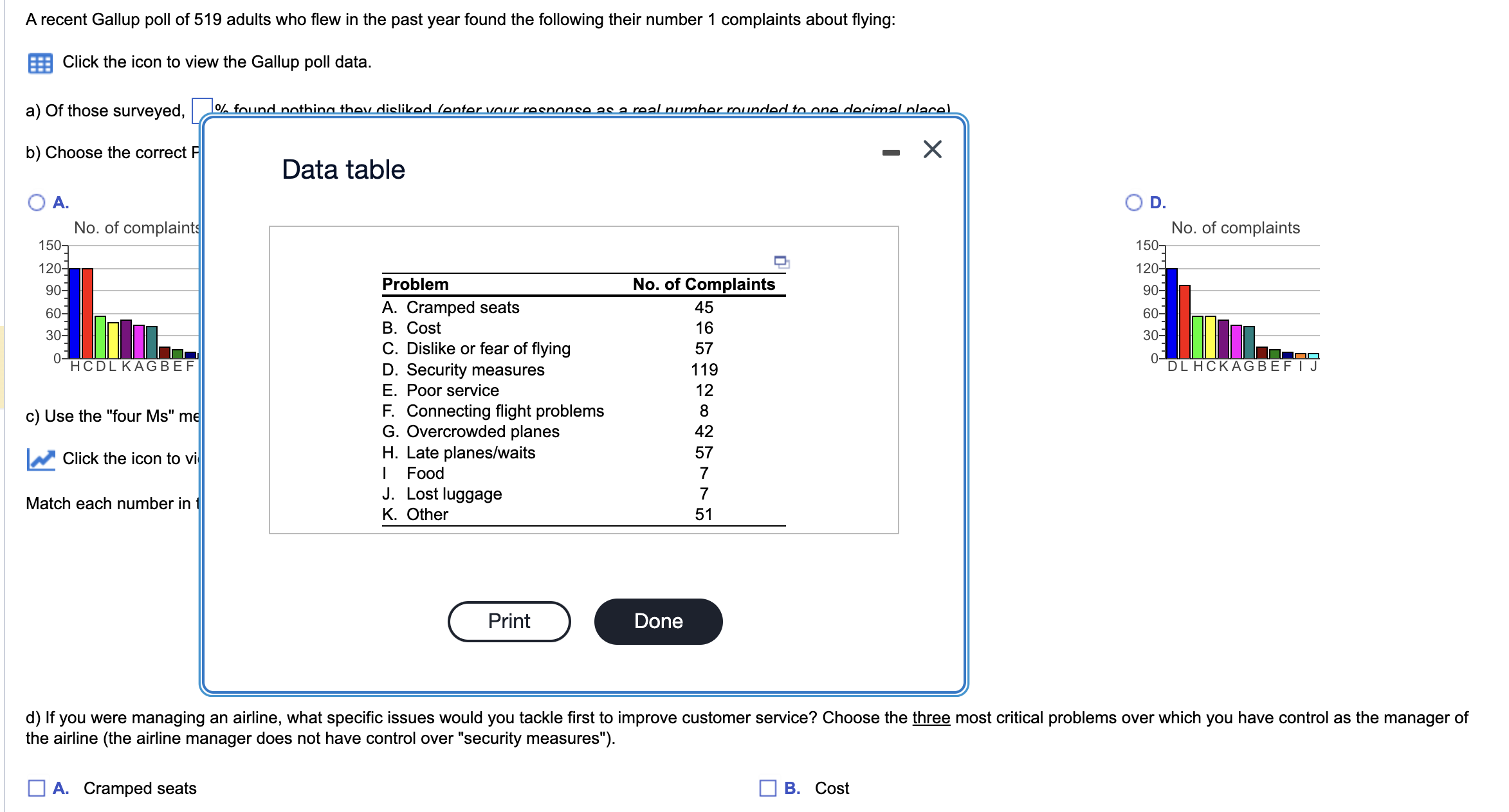 Solved A recent Gallup poll of 519 adults who flew in the | Chegg.com