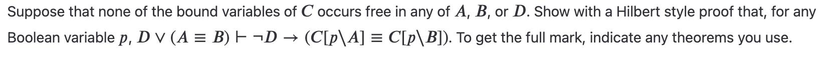 Solved Suppose that none of ﻿the bound variables of C | Chegg.com