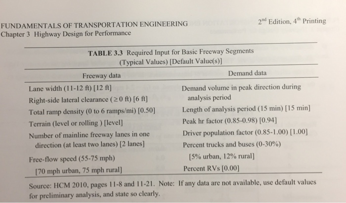Solved 3.3. Level of Service on a Freeway with 8 lanes. An | Chegg.com