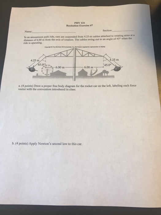 Solved PHY 121 Recitation Exercise #7 Name: Section In an | Chegg.com