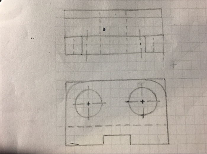 Solved Given the top and front views , sketch right side | Chegg.com