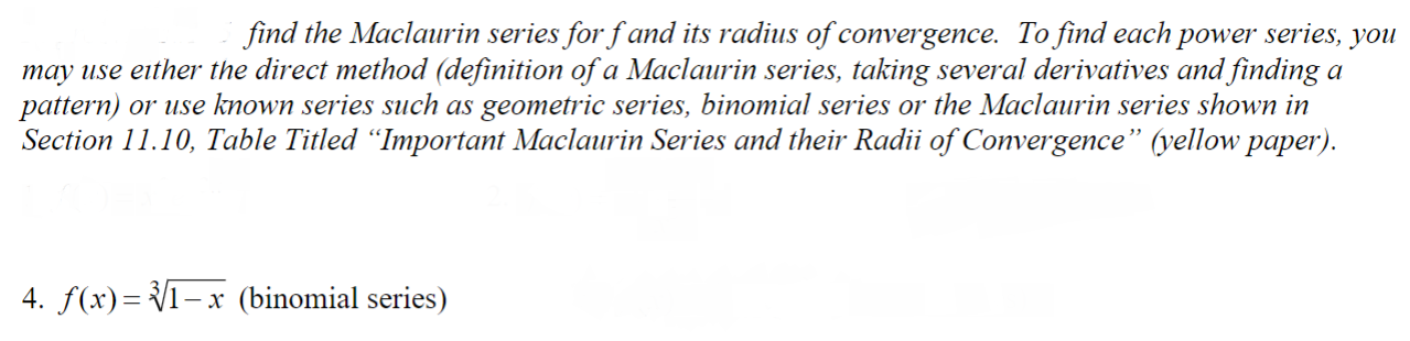 Solved find the Maclaurin series for f and its radius of | Chegg.com