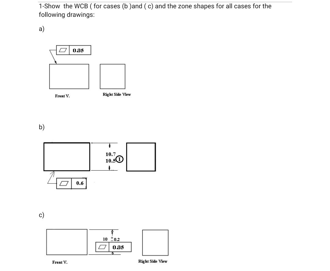 Solved 1-Show the WCB (for cases (b )and (c) and the zone | Chegg.com