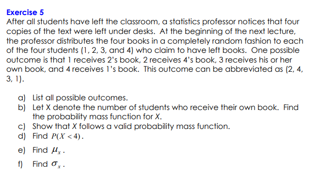 Solved Exercise 5 After all students have left the | Chegg.com