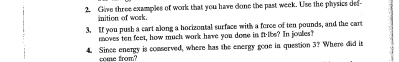Solved 2. Give three examples of work that you have done the | Chegg.com