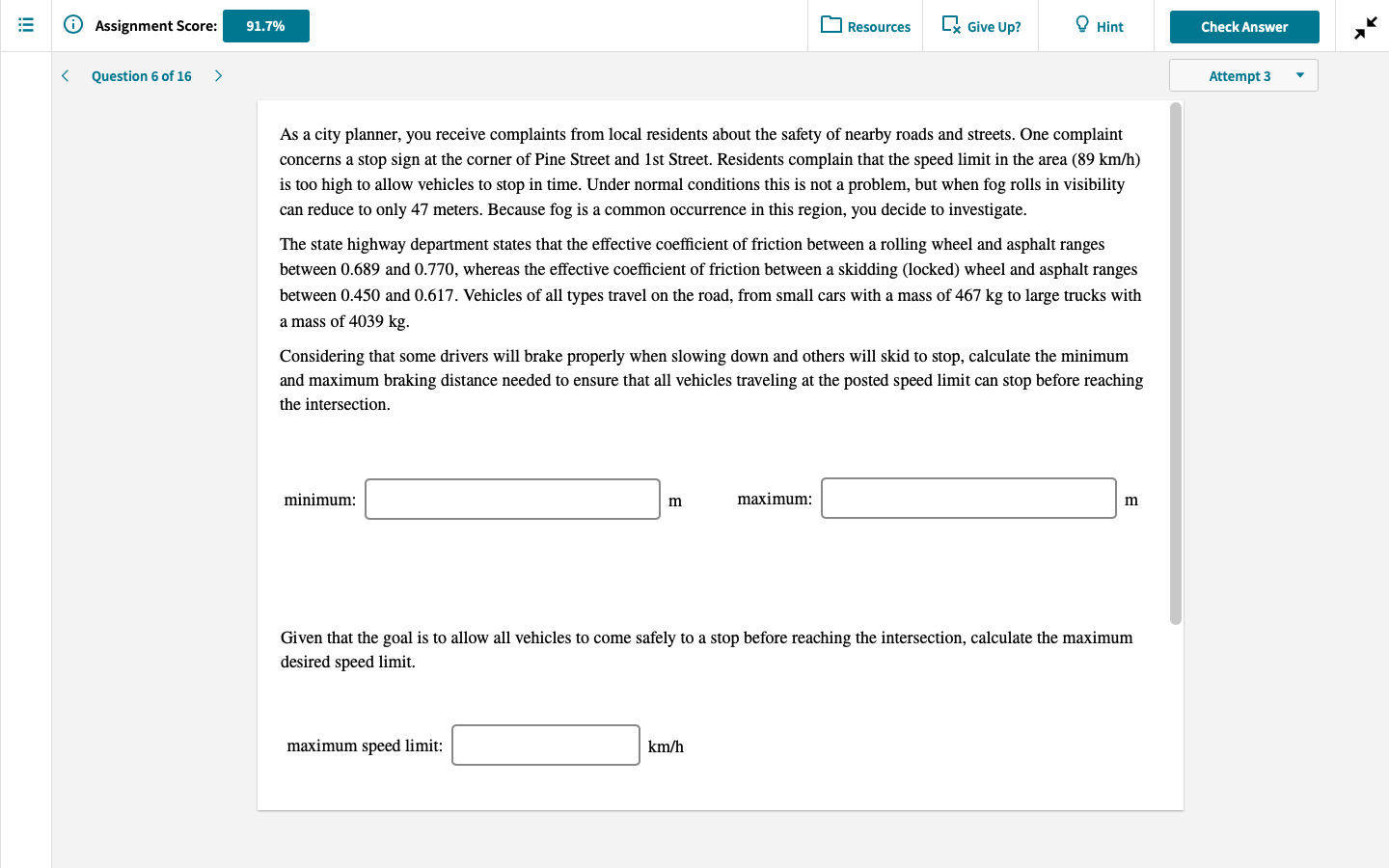 Solved iii Assignment Score: 91.7% Resources [ Give Up? Hint | Chegg.com