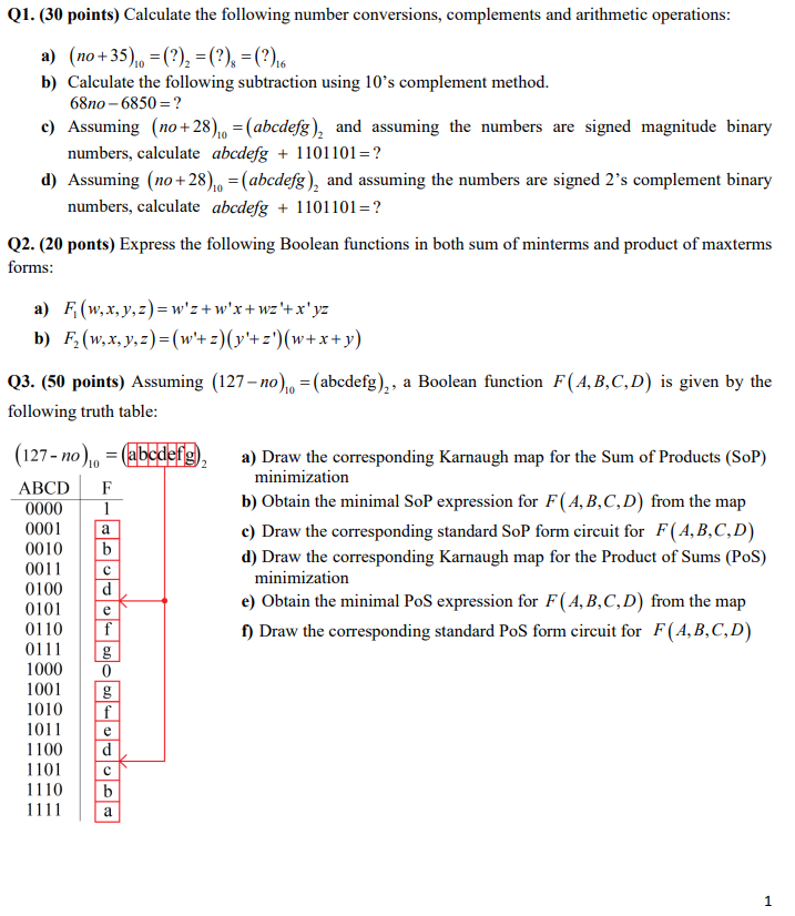 Solved Q1. (30 points) Calculate the following number | Chegg.com