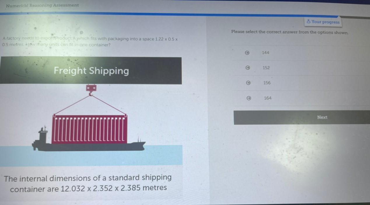 Solved Numerical Reasoning Assessment 8 Your progress Please | Chegg.com