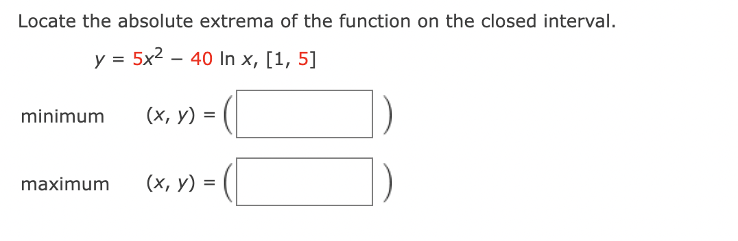 Solved Locate the absolute extrema of the function on the | Chegg.com