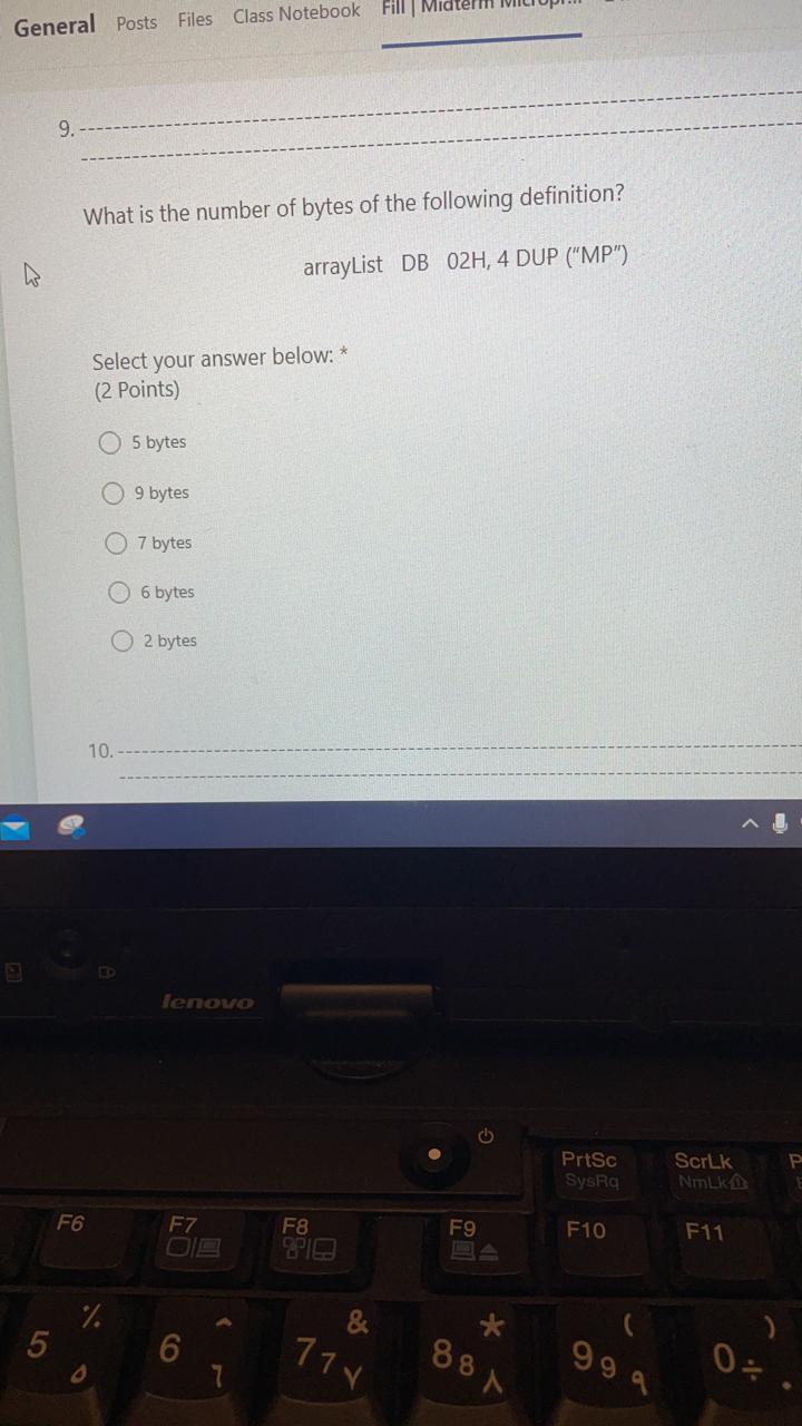 General Posts Files Class Notebook Fill 9. What is | Chegg.com