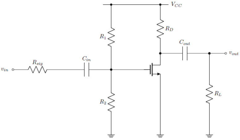 Solved Consider the MOSFET common-source amplifier shown | Chegg.com