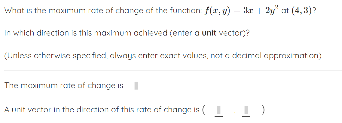 Solved What is the maximum rate of change of the function: | Chegg.com