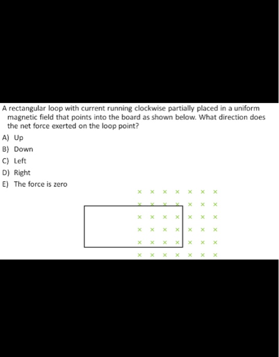 Solved A rectangular loop with current running clockwise | Chegg.com