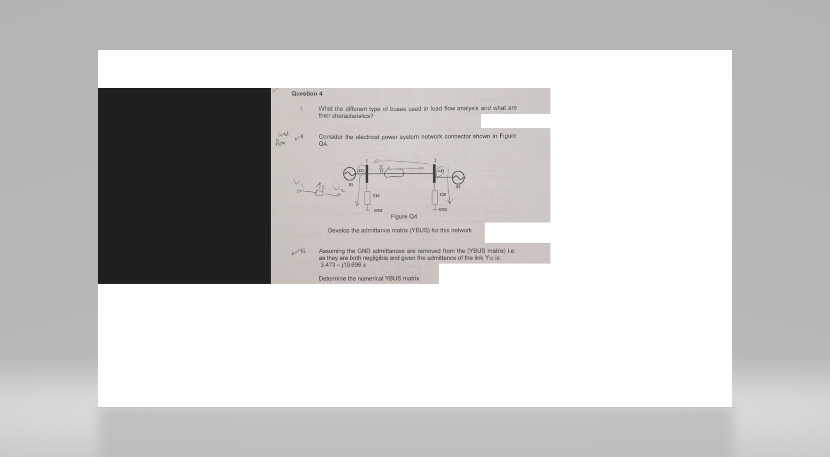 Solved i. What the different type of buses used in load flow | Chegg.com