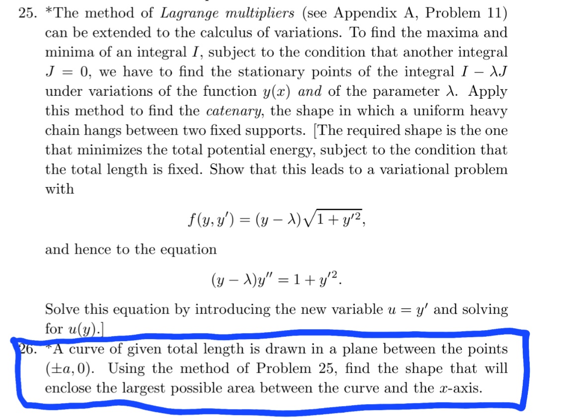 25. *The method of Lagrange multipliers (see Appendix | Chegg.com