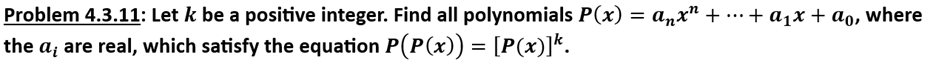 Problem 4.3.11: Let k be ﻿a positive integer. Find | Chegg.com