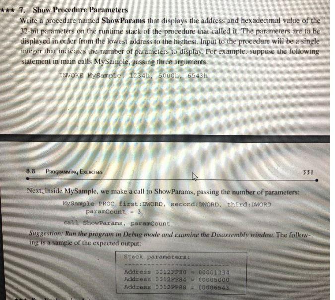 7. Show Procedure Parameters Write a procedure | Chegg.com