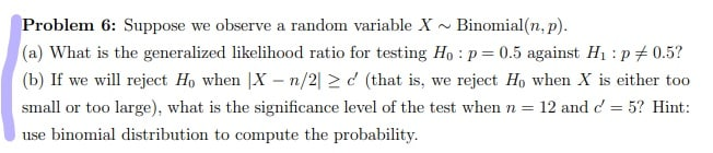 Solved Problem 6: Suppose we observe a random variable | Chegg.com