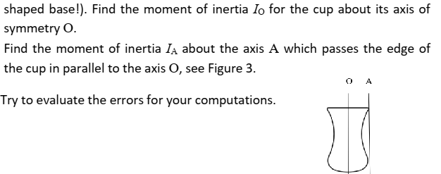 Solved Compute the moment of inertia for a tea cup | Chegg.com