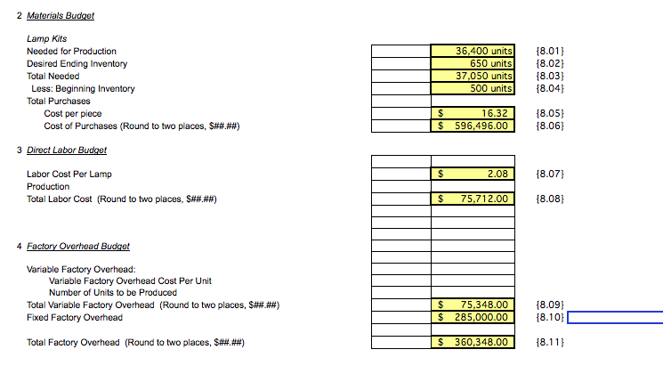 Solved need to solve for the yellow squares (10.01 - 10.09) | Chegg.com
