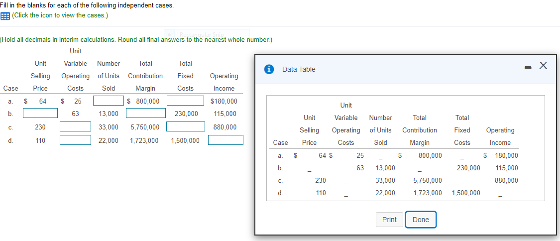 Solved Fill in the blanks for each of the following | Chegg.com