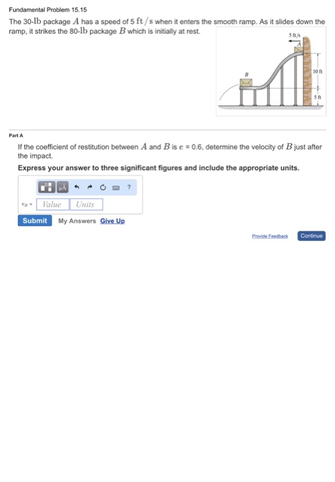 Solved Fundamental Problem 15.15 The 30-lb package A has a | Chegg.com