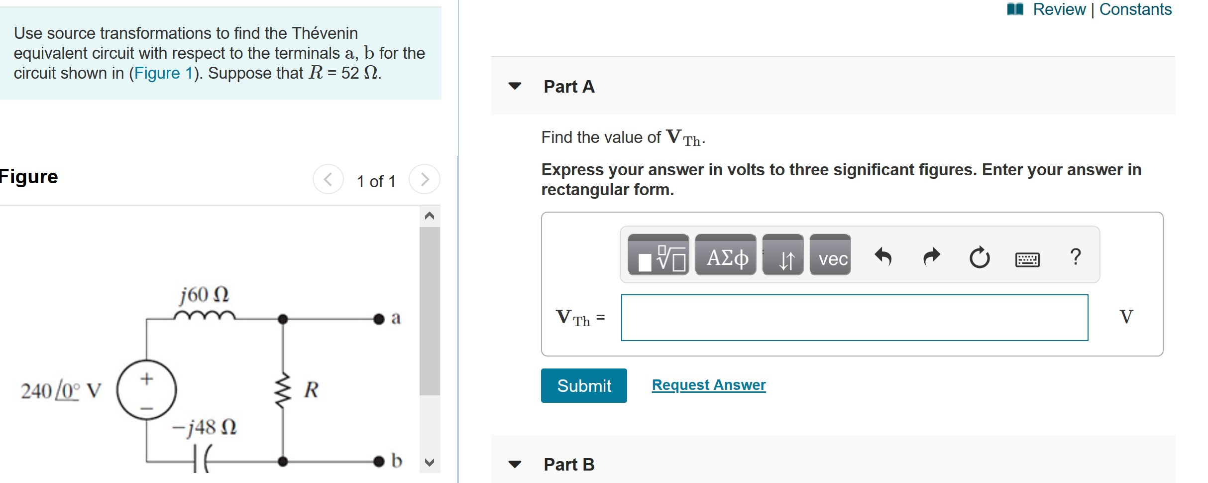 Solved | Review Constants Use source transformations to find | Chegg.com