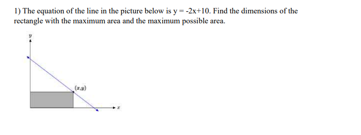 Solved 1) The equation of the line in the picture below is | Chegg.com