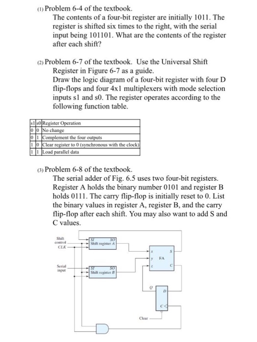 Solved The contents of a four-bit register are initially | Chegg.com