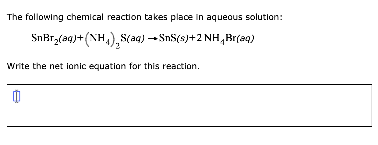 Solved The following chemical reaction takes place in | Chegg.com