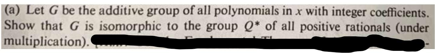 Solved (a) Let G be the additive group of all polynomials in | Chegg.com