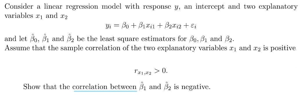 Consider a linear regression model with response y, | Chegg.com