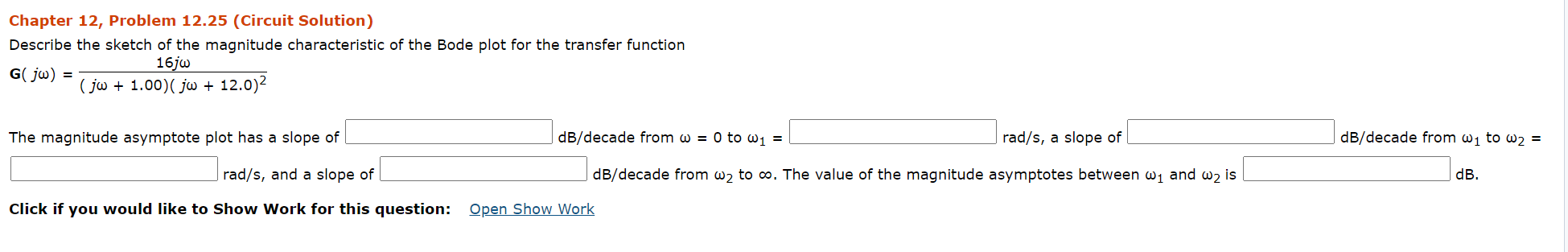 Solved Chapter 12, Problem 12.25 (Circuit Solution) Describe | Chegg.com