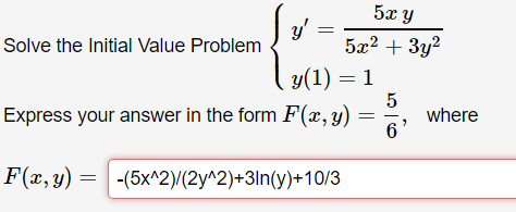 Solved Solve the IVP and express your answer in the form | Chegg.com