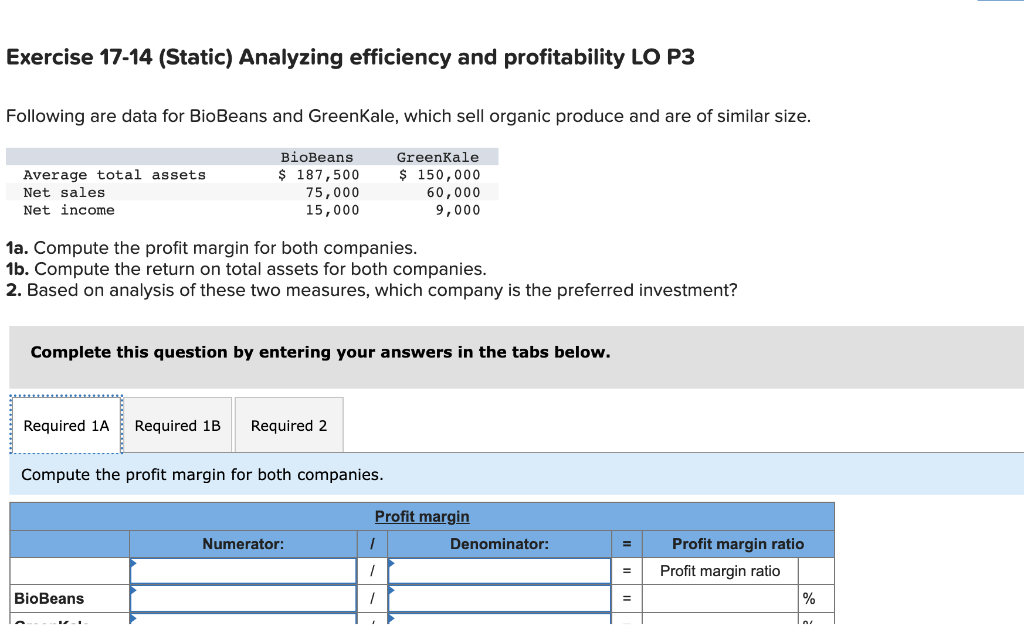 Solved Exercise 17-14 (Static) Analyzing efficiency and | Chegg.com