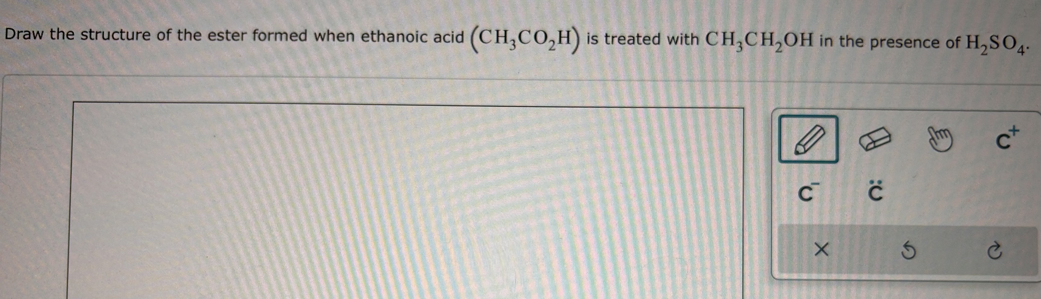 Solved Draw the structure of the ester formed when ethanoic | Chegg.com