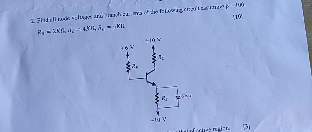 Solved [10] 2. Find all node voltages and branch currents of | Chegg.com