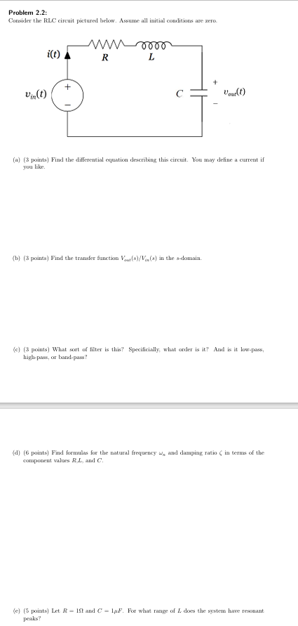 Solved Show me the steps to solve Consider the RLC circuit | Chegg.com