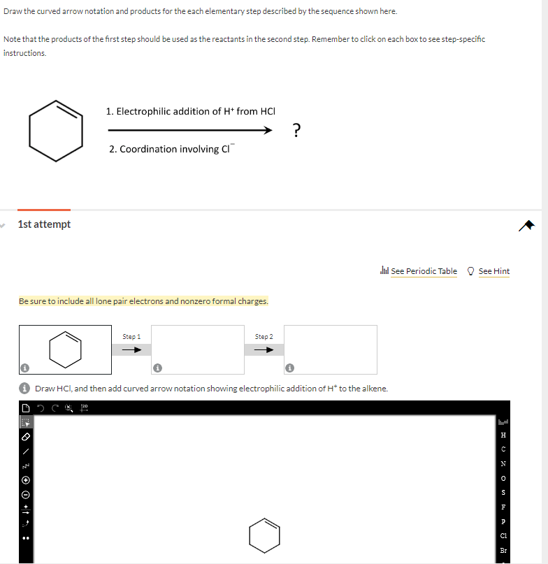 Solved Draw the curved arrow notation and products for the | Chegg.com