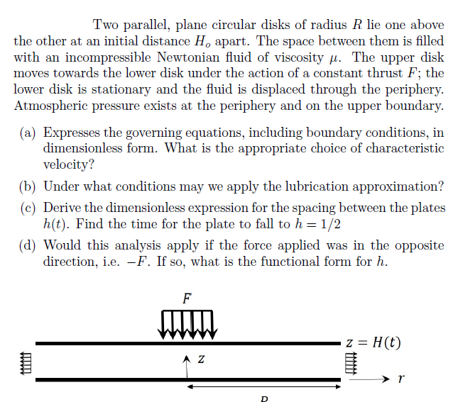 Solved Two parallel, plane circular disks of radius R lie | Chegg.com