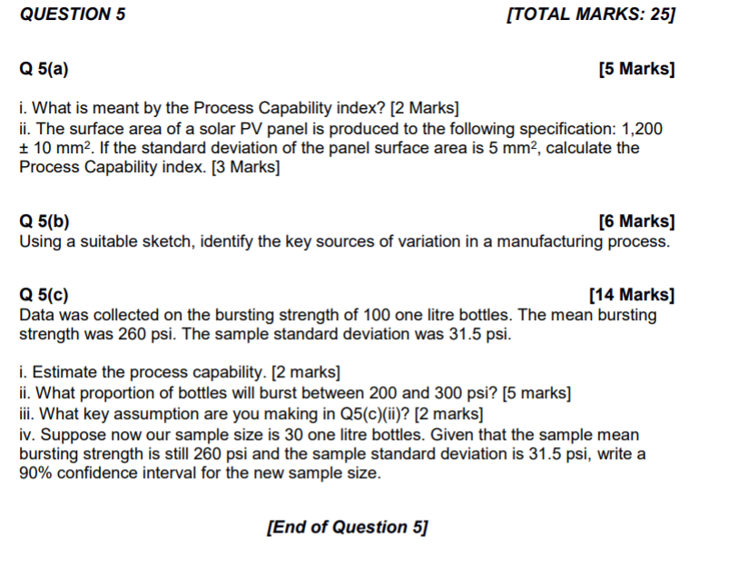 Solved QUESTION 5 [TOTAL MARKS: 25] Q 5(a) [5 Marks] i. What | Chegg.com