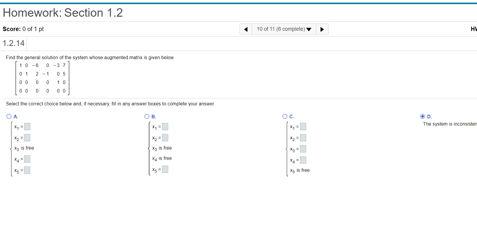 Solved Homework Section 1 2 Score 0 Of 1 Pt 10 Of 11 6