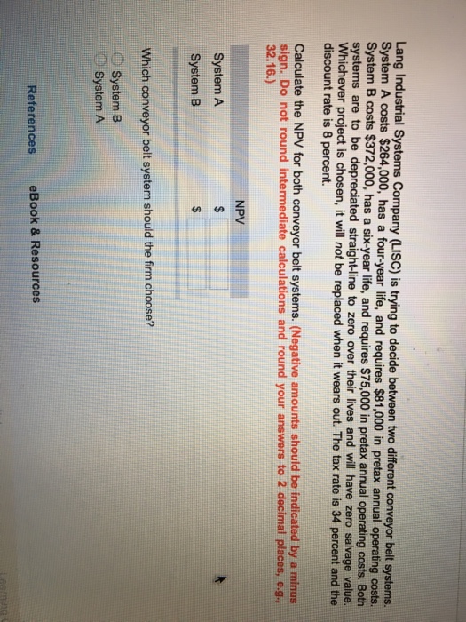 Solved Lang Industrial Systems Company (LISC) is trying to | Chegg.com Solved Lang Industrial Systems Company (LISC) is trying to | Chegg.com