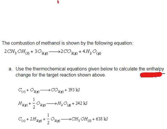 Solved b.) State the molar heat of combustion of | Chegg.com