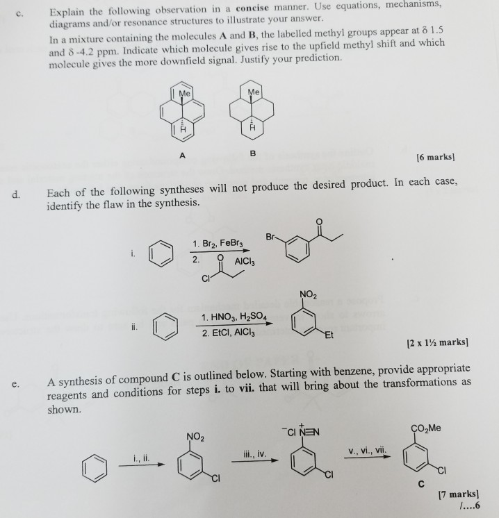 Solved Explain the following observation in a concise | Chegg.com